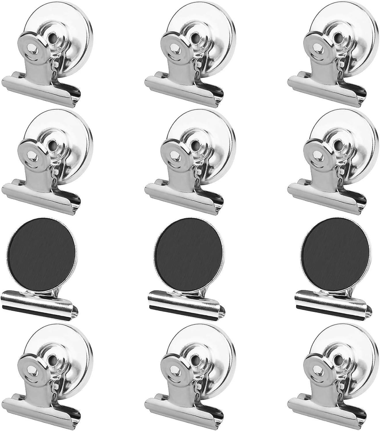 Paquete de 12 imanes para nevera, clips magnéticos, resistentes, lista ...