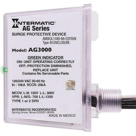 Intermatic Ag3000 Intermatic Ag Series Whole House Surge Protective ...