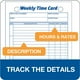 TOPS Employee Time Card, Weekly, 4 1/4 x 6 3/4, 100/Pack -TOP3016 ...