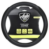 Auto Drive Black 3D Mesh Steering Wheel Cover, Universal Fit PU Leather ...