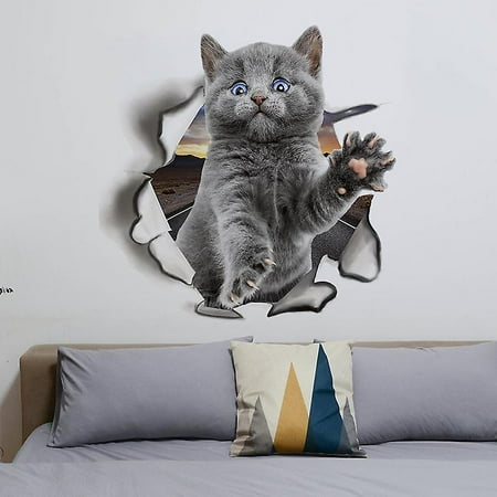 2 Pack Cat Car Window Stickers,funny Car Stickers,car Window Decals,car ...