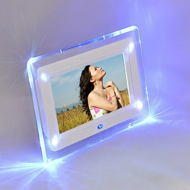 Dpityserensio 7 Inch Digital Electronic Photo Frame Led Light Acrylic Photo Album Video Loop