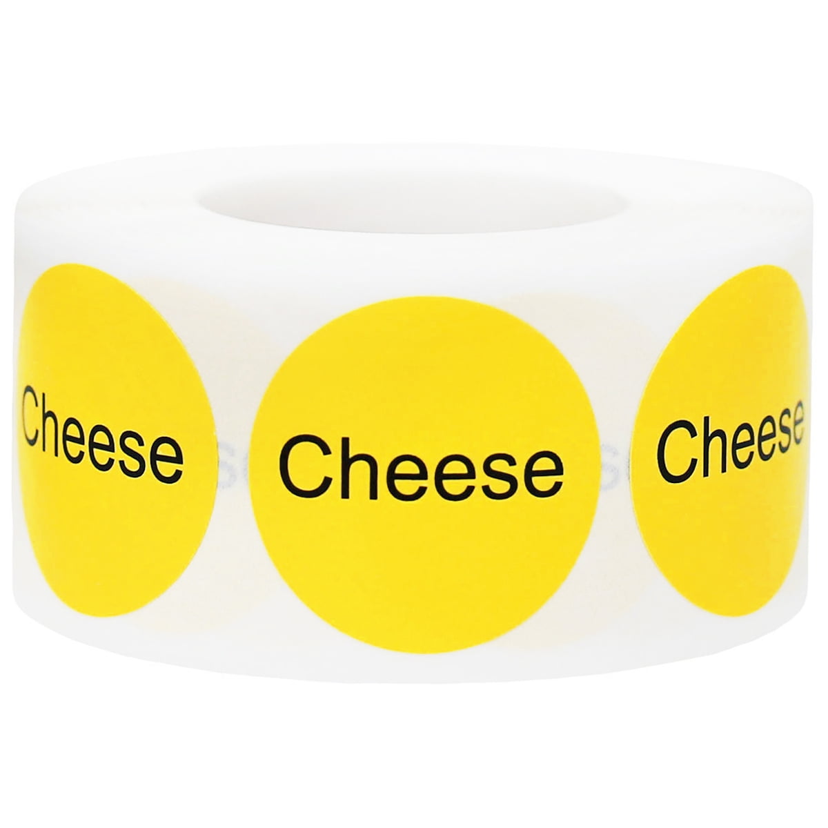 Cheese Deli Grocery Store Food Yellow Labels | 1" Round - 500 Pack ...