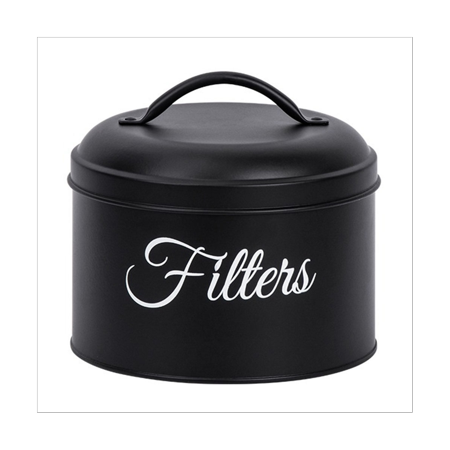 Coffee Filter Holder, Basket Coffee Filter Storage with Lid, Round ...