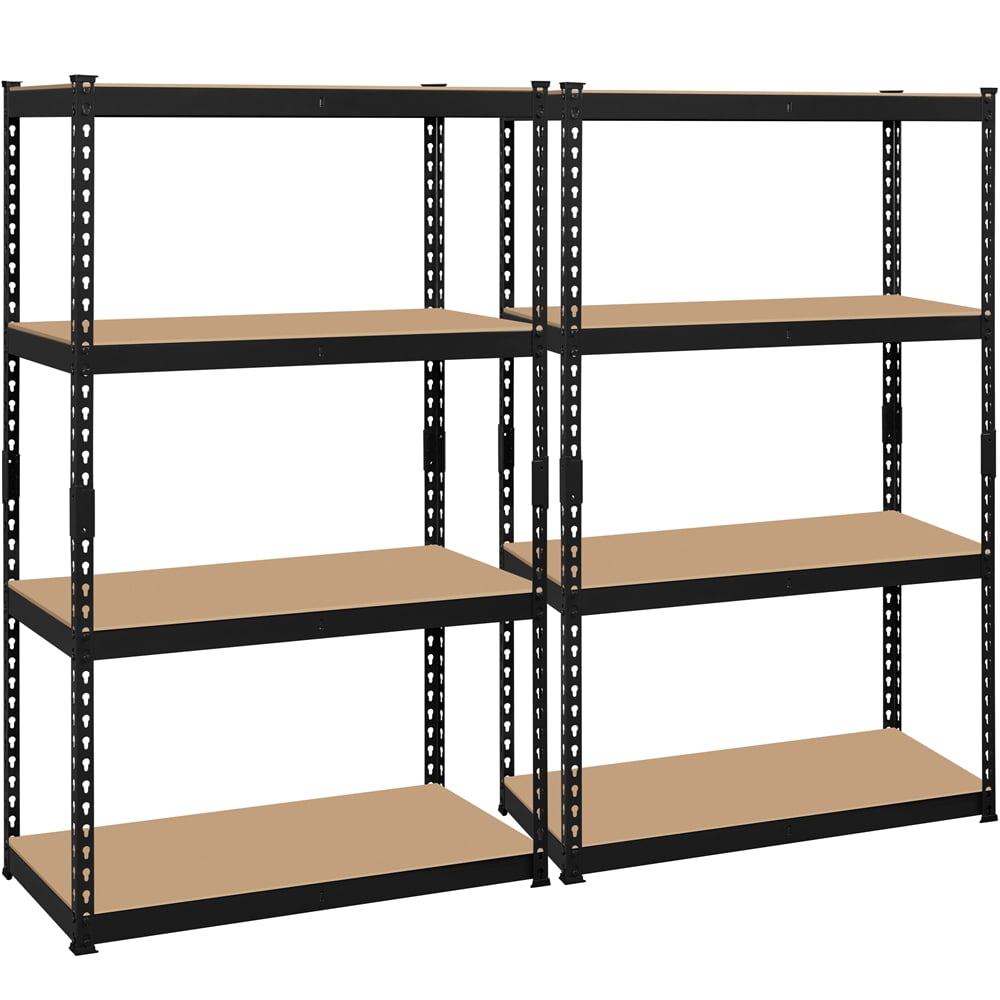 Topeakmart 2PCS 60.5" H 4 Tiers Metal Storage Shelving Units for ...