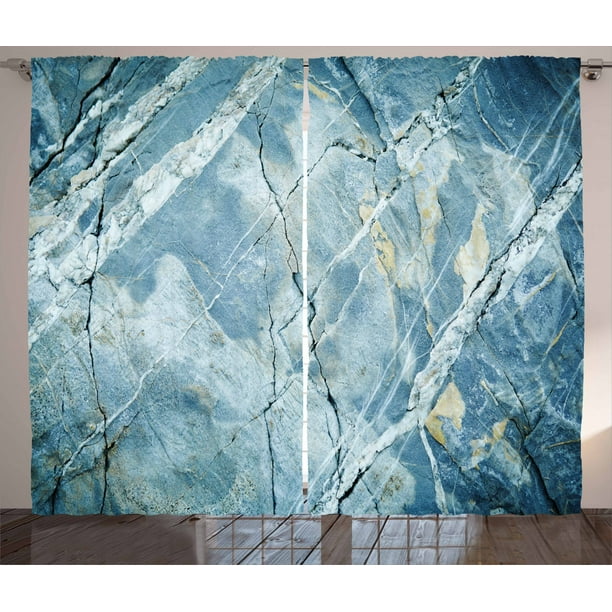 Marble Curtains 2 Panels Set, Exquisite Granite Stone Architecture ...