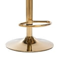 Modern Round Swivel Bar Stool Chair with Golden Base Adjustable Counter ...