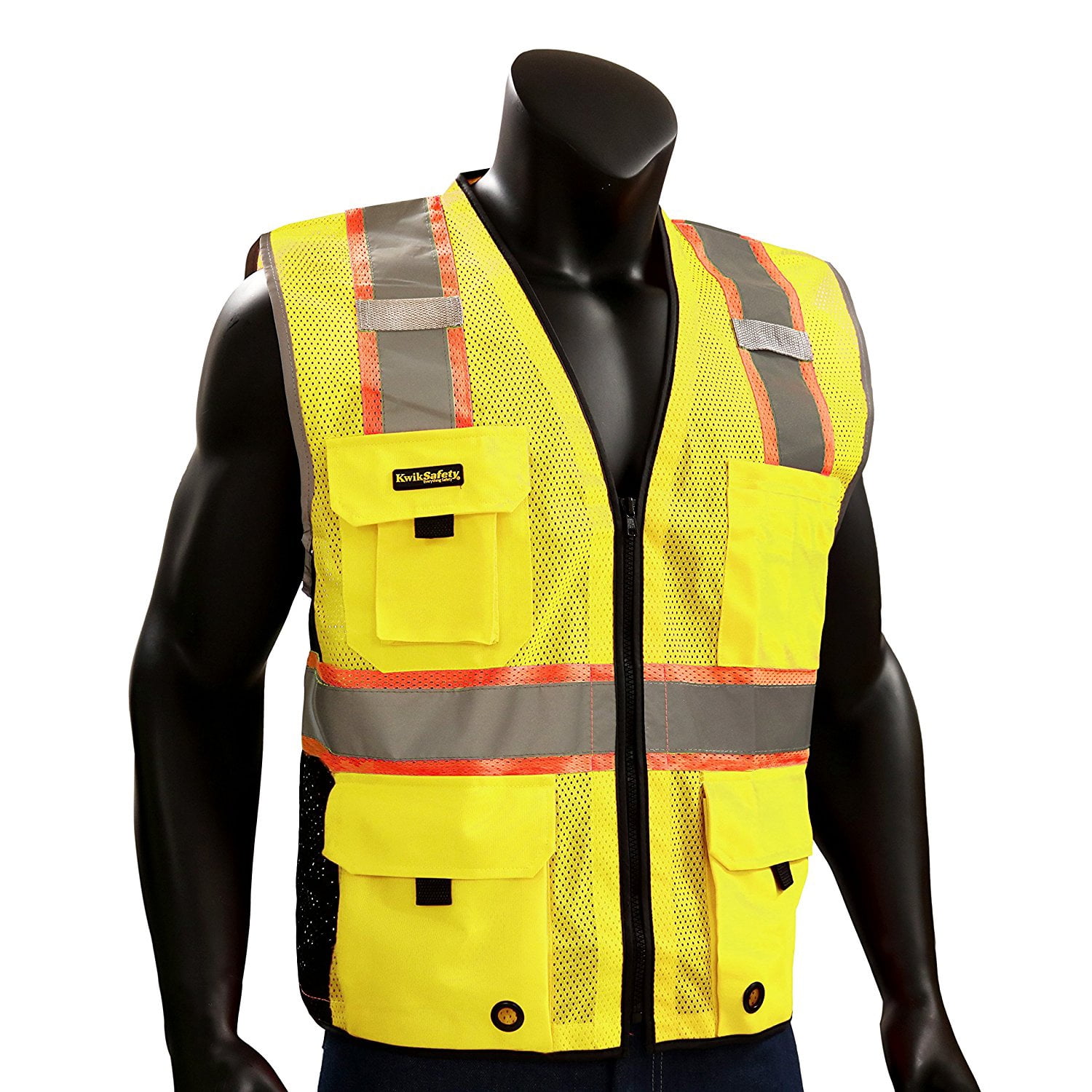 KwikSafety BIG KAHUNA Hi Vis Reflective ANSI PPE Surveyor Class 2 ...