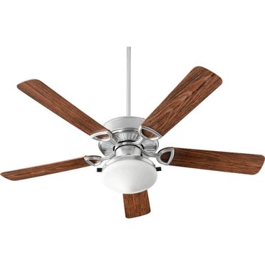 Bailey 48in 3-Blade Ceiling Fan, Walnut, Frosted White LED, Brushed ...