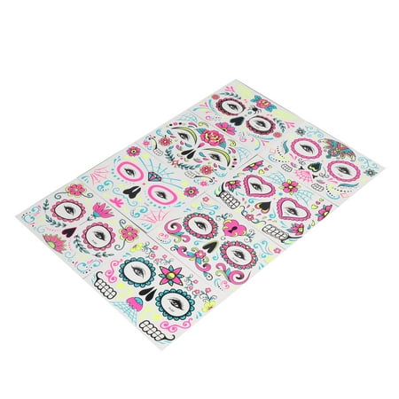 Face Stickers, Long Lasting Safe Use Waterproof 8 Sheets Fluorescent ...