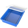 Storex Plastic Storage Tray with Lid, Letter-size Paper Sorter ...