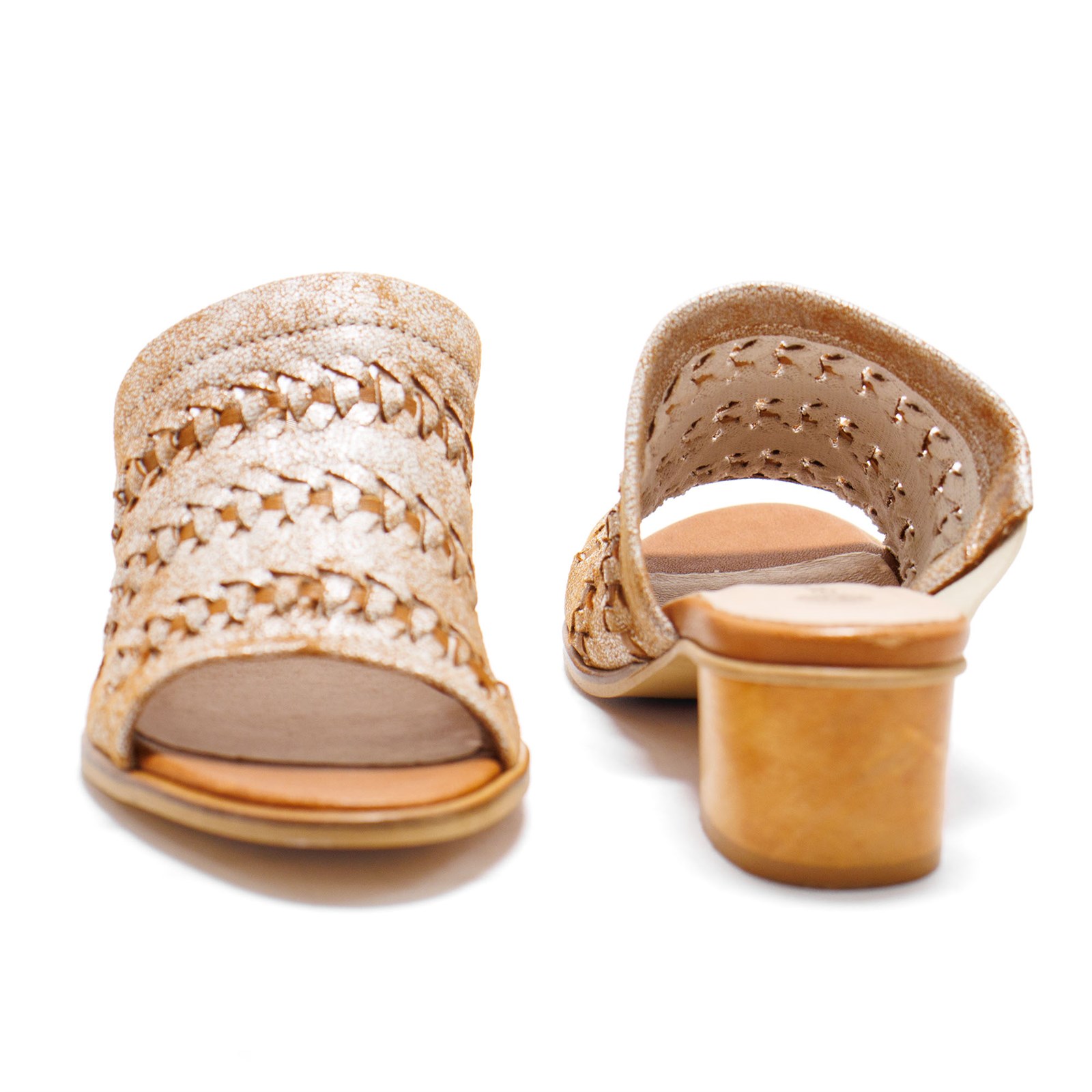 Eric Michael Women's Lisbon Woven Braided Sandal, Ice,7 M US