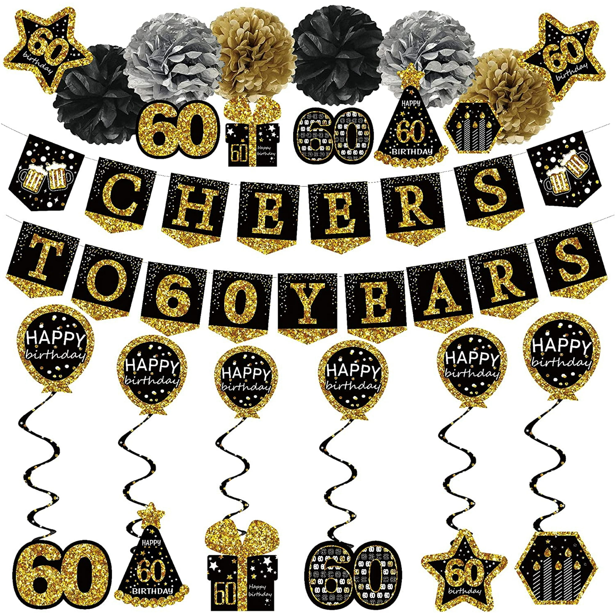 Happy 60th Birthday Decorations Party City | Shelly Lighting