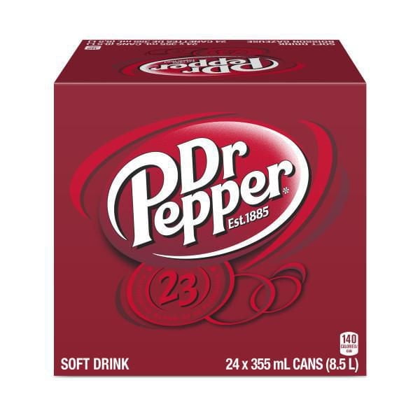 Dr Pepper Soft Drink 24 x 355 mL Cube, Cans, 24x355mL - Walmart.ca