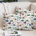 Cartoon Construction Vehicle Throw Pillow Cover 20 x 26 Inch Decorative ...