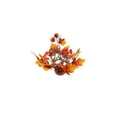 Autumn Harvest Festival Candle Ring, Faux Maple Leaf Berry & Pinecone ...