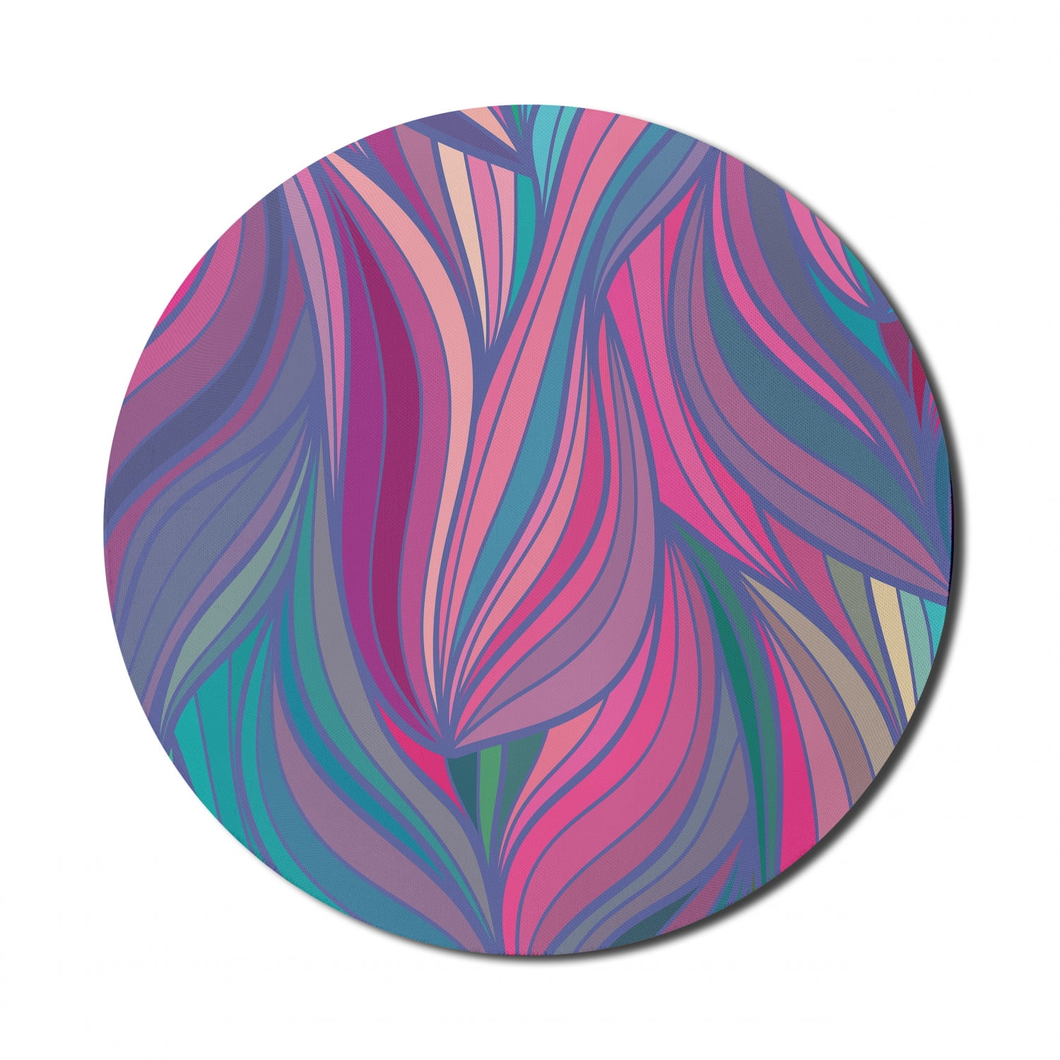 Abstract Mouse Pad for Computers, Hand Drawn Curved Stripes Pattern ...