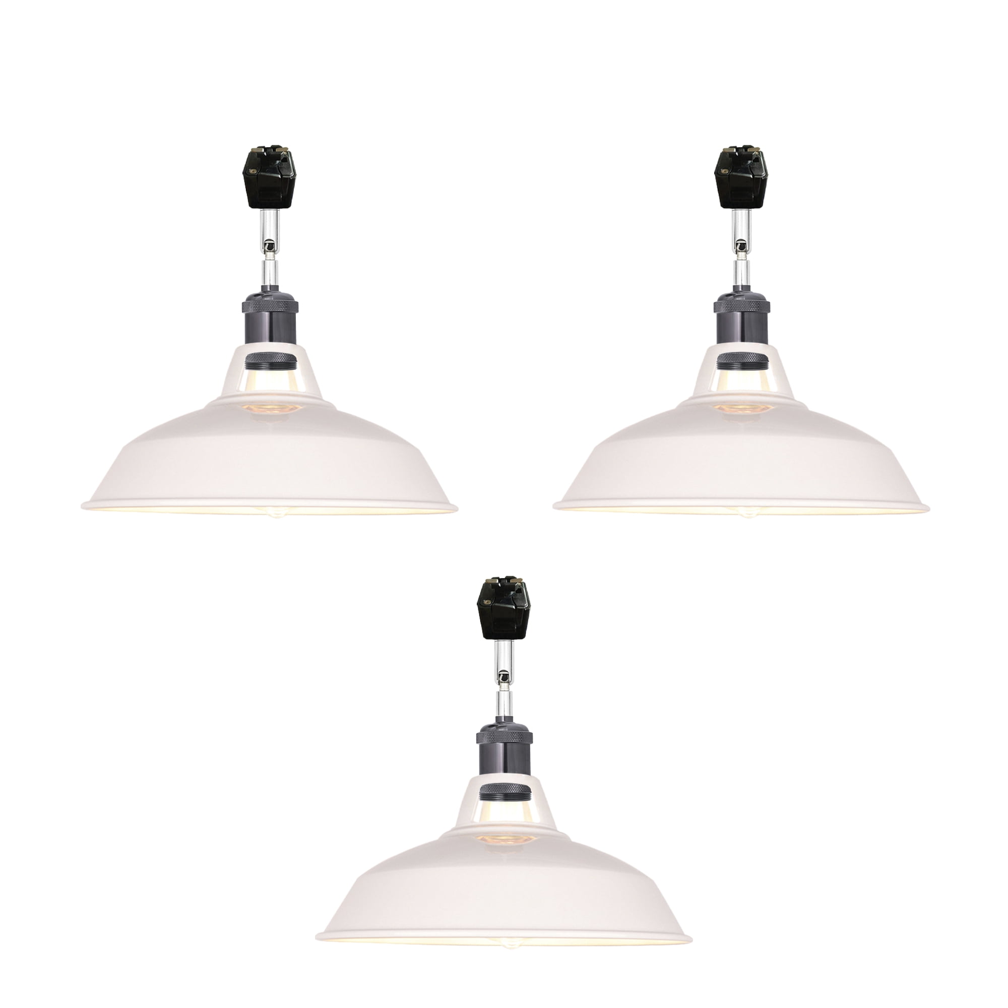 FSLiving J-Type Track Lighting E26 Base Industrial Adjustable Angle ...