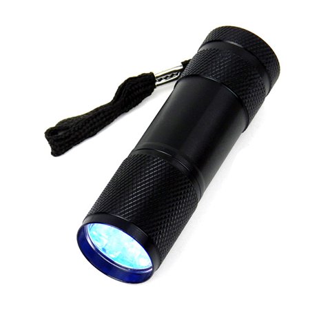 wolftale 9 LED Flashlight Violet Purple Light Battery Powered Security ...
