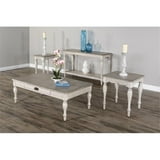 Pemberly Row Modern 50" Wood Cocktail Table in Off White Taupe ...