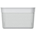 Mainstays Woven Plastic Storage Basket - White 16-Quart Wicker Design ...