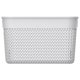 Mainstays Woven Plastic Storage Basket - White 16-Quart Wicker Design ...