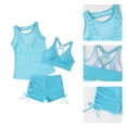 Aellinatey Stylish Mesh Tankini Set 3 Piece Swimwear With Cover Up For ...