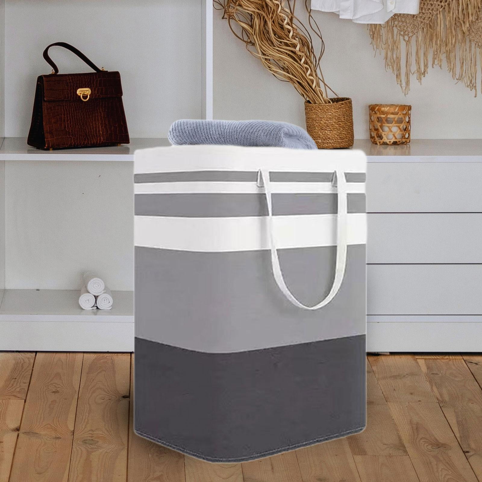 Elodie Laundry Basket Clothes Hamper Foldable Laundry Bag for Living ...