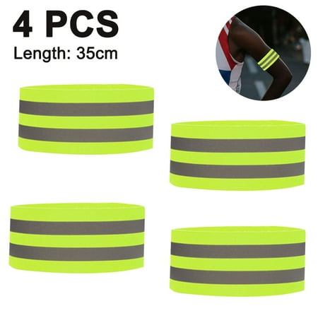 4 Pieces Reflective Bands Reflector Bands For Wrist, Arm, Ankle, Leg ...