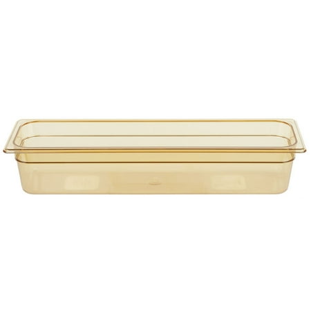 Rubbermaid FG240P00AMBR 1/2 Size Long Amber High Heat Plastic Food Pan ...