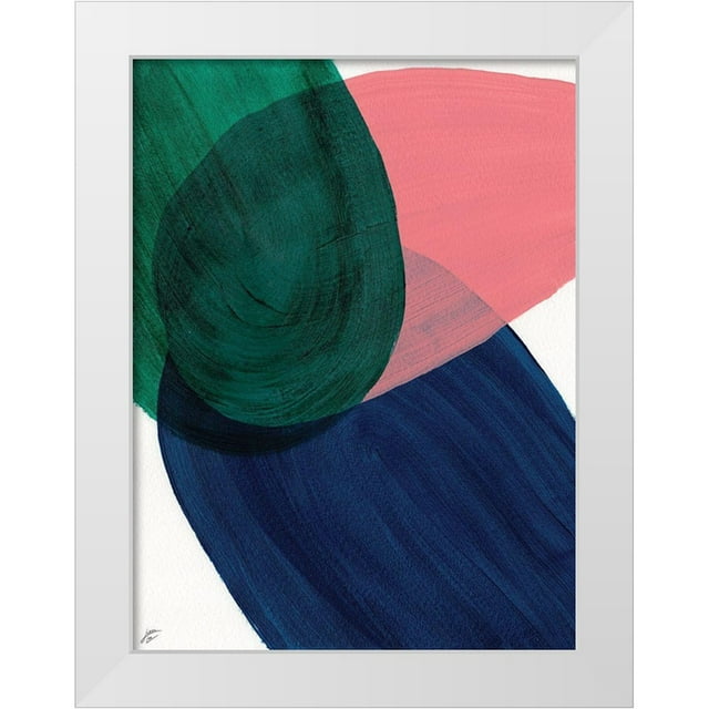 Lee, Judson 25x32 White Modern Wood Framed Museum Art Print Titled - Peach-Blue-Green - Walmart.com