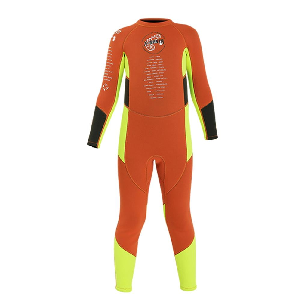 Water Sports Kids Wetsuit,Thermal Full Wetsuit 2.5mm Neoprene Piece Wet ...