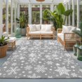 Area Rug 3x5ft, Christmas Snowflakes Winter Snowy Washable Rugs for ...