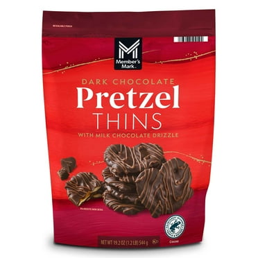 Member's Mark Dark Chocolate Thins with Almonds & Sea Salt, 20 oz ...