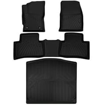 Floor Mats and Cargo Trunk Liner Set All-Weather Black 4D TPE for ...