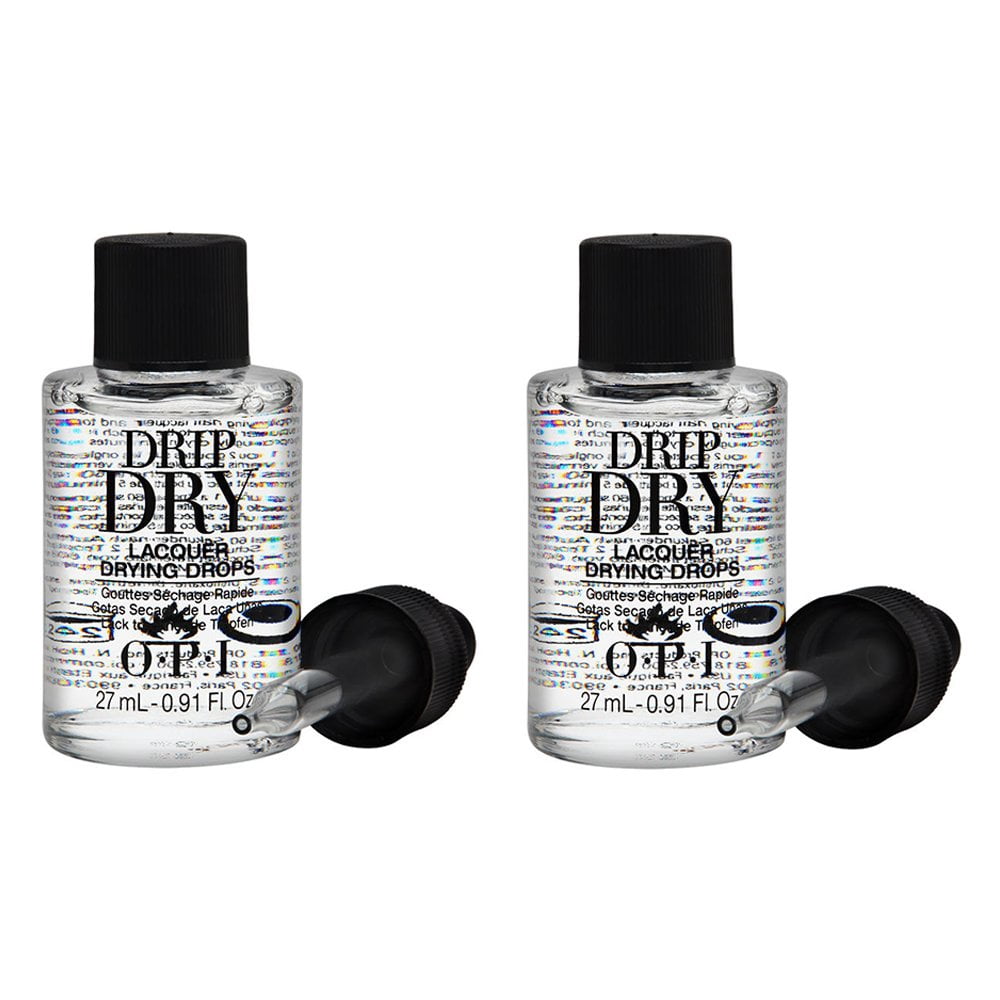 Opi Drip Dry Lacquer Drying Drops 0 91 Oz 27ml With Dropper Pack Of 2