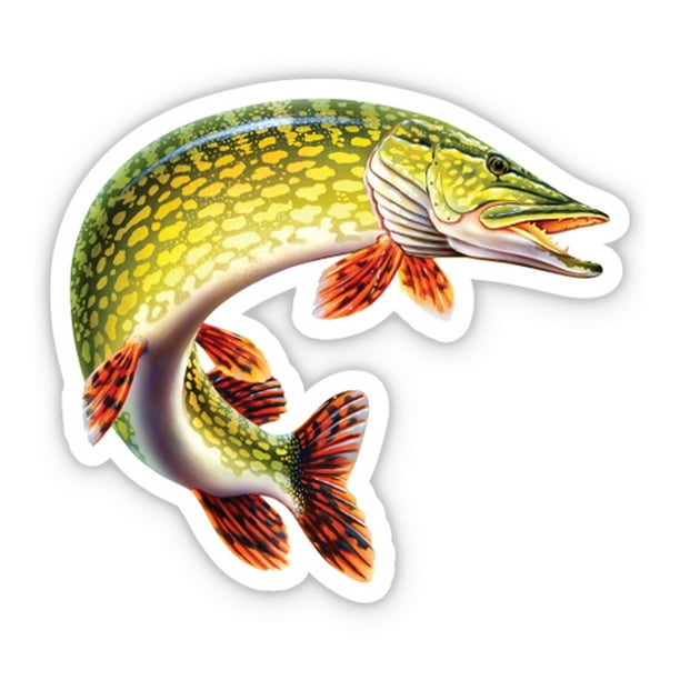 Pike Jumping - 12" Vinyl Sticker Waterproof Decal - Walmart.com ...