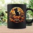 Black Cat On Pumpkin Scary Halloween Black Cat Costume Coffee Mugs ...