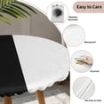 Brown Black White Boho Round Tablecloth for 55-60 Inch Tables, Fitted ...