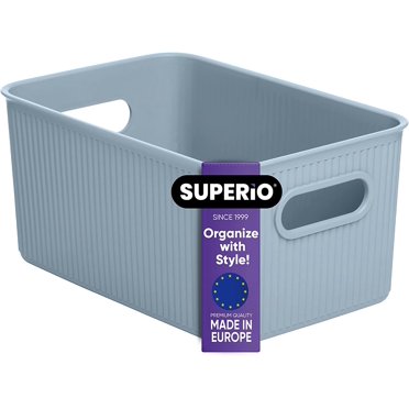 Superior 15 L Ribbed Storage Bin Lilac - Walmart.com