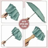 Mr. Pen Windproof Travel Umbrella, Green, Automatic Compact 3-Fold ...