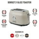 HADEN Dorset 2-Slice Wide Slot Stainless Steel Retro Toaster, Putty ...