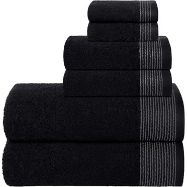 GLAMBURG Ultra Soft 6 Pack Cotton Towel Set, Contains 2 Bath Towels ...