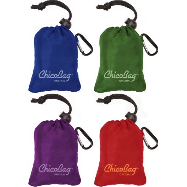 ChicoBag Original Reusable Shopping Tote/Grocery Bag (Variety 4 Pack ...