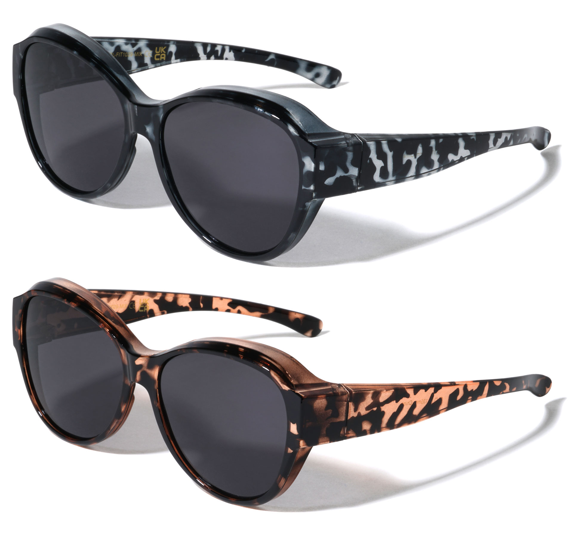 Solar Shield Fits-Over SS Polycarbonate II Smoke Sunglasses - Walmart.com