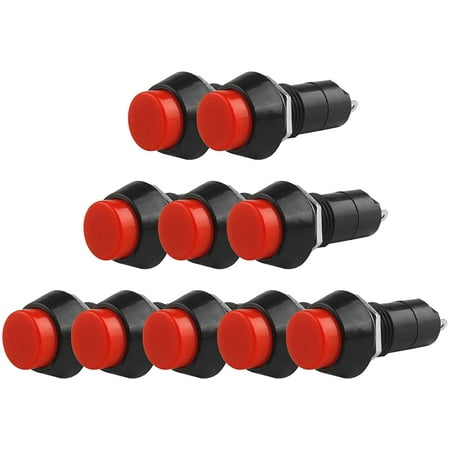 Latching Push Button Switch 2 Pin Plastic Round Switch, Mounting Hole ...