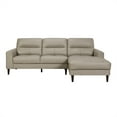 Lexicon Lewes 2-Piece Leather Match Sectional with Right Chaise in ...