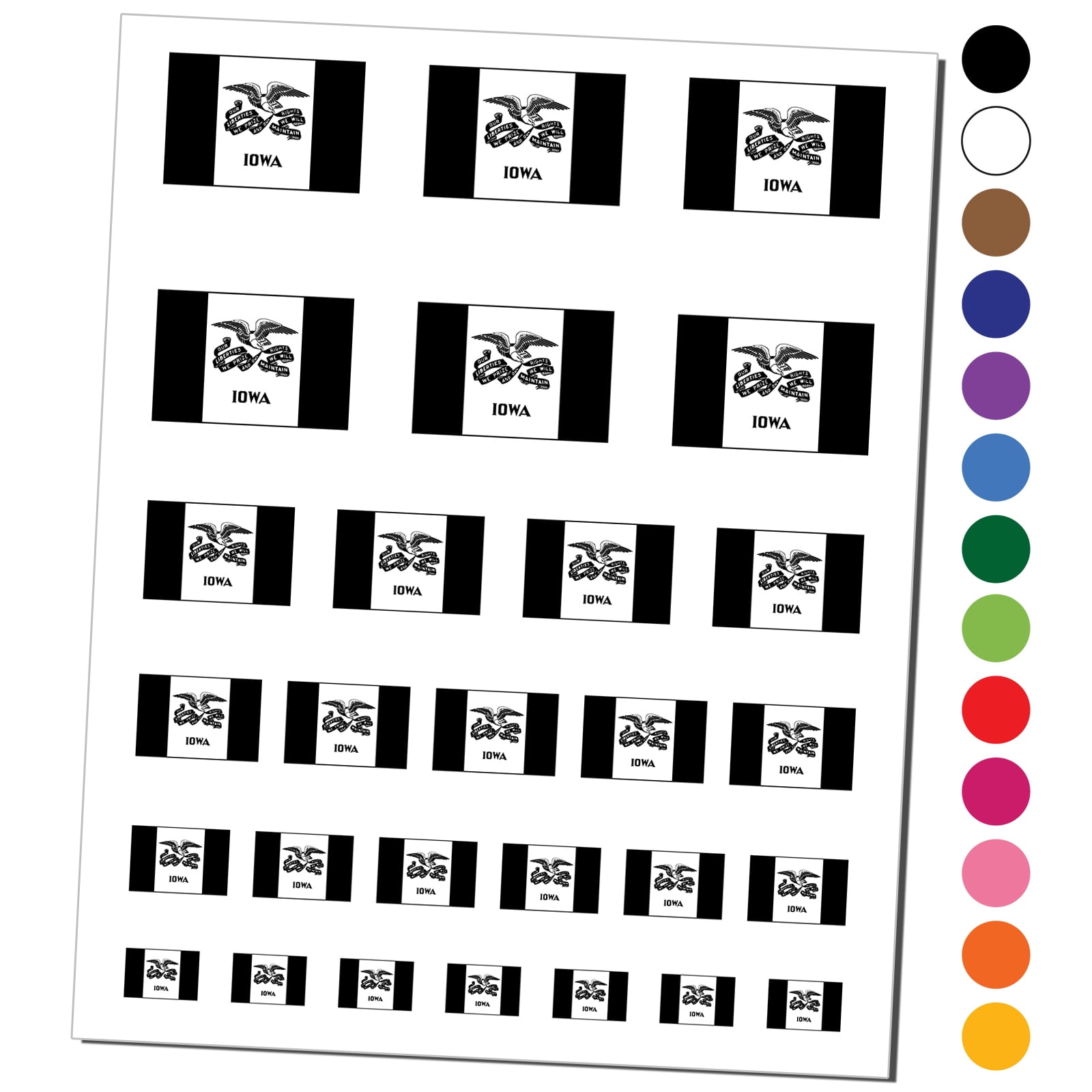 Iowa State Flag Water Resistant Temporary Tattoo Set Fake Body Art ...