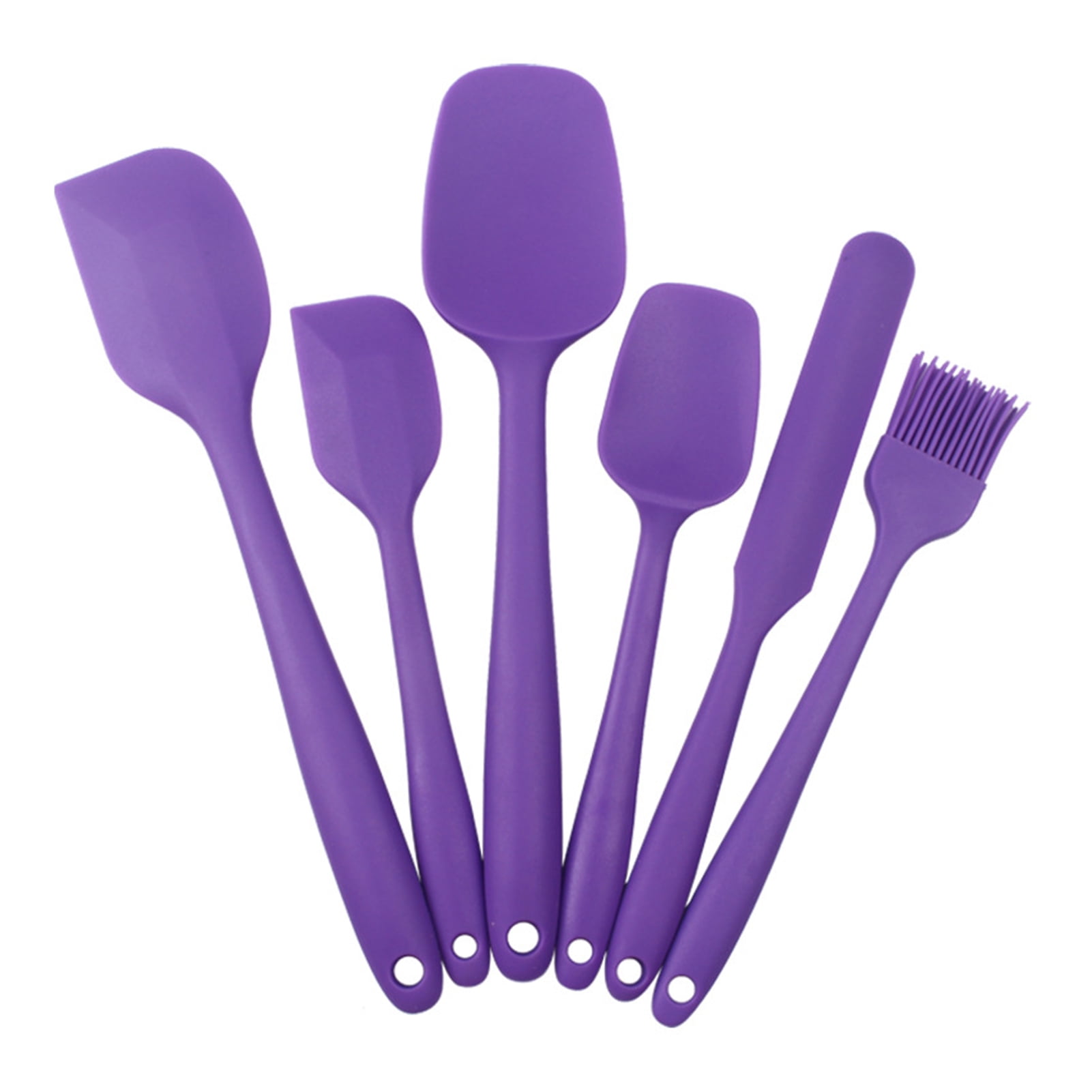 NUZYZ 1 Set Good Flexibility Utensils Set One Piece Design Silicone ...