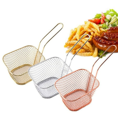 Mini Stainless Steel French Fries Net Fry Fryer Basket Small Square ...